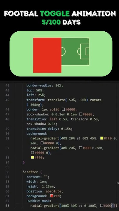 Day 005 - 🤯CSS Football Toggle Animation #funcoding - YouTube