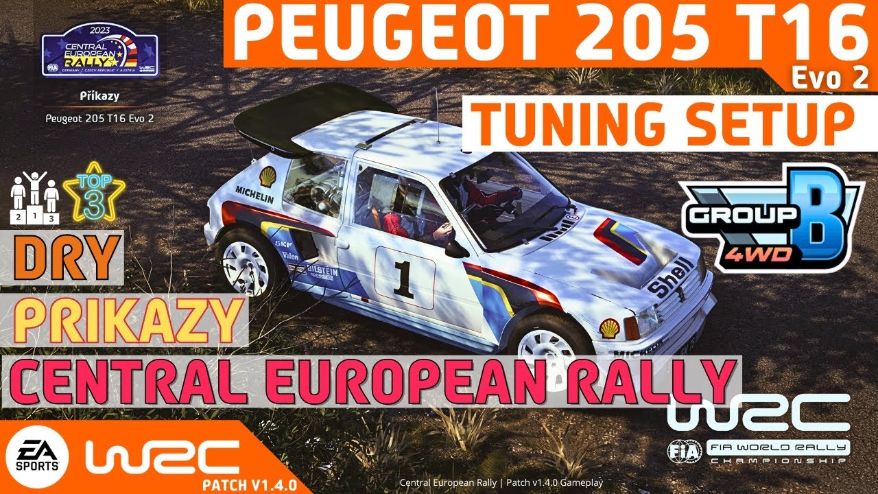 PEUGEOT 205 T16 EVO 2 | TUNING SETUP | PRIKAZY | CENTRAL EUROPEAN RALLY ...