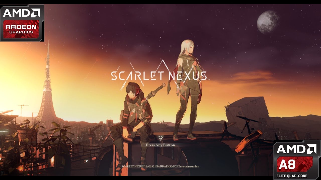 Scarlet Nexus on AMD A8-7410 with Radeon R5 Graphics 1GB - YouTube