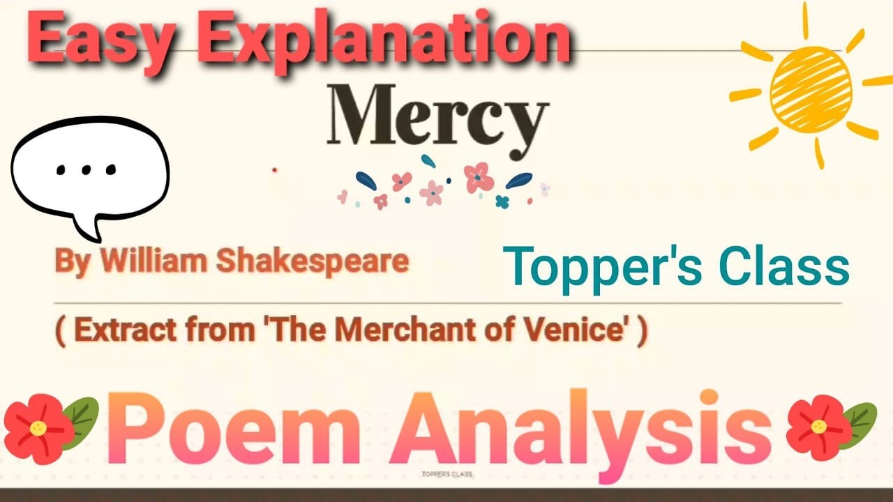 Mercy by William Shakespeare in Hindi| Poem analysis|Class 8th to 10th ...