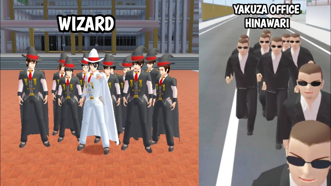 Wizard vs yakuza office hinawari | SAKURA SCHOOL SIMULATOR - YouTube