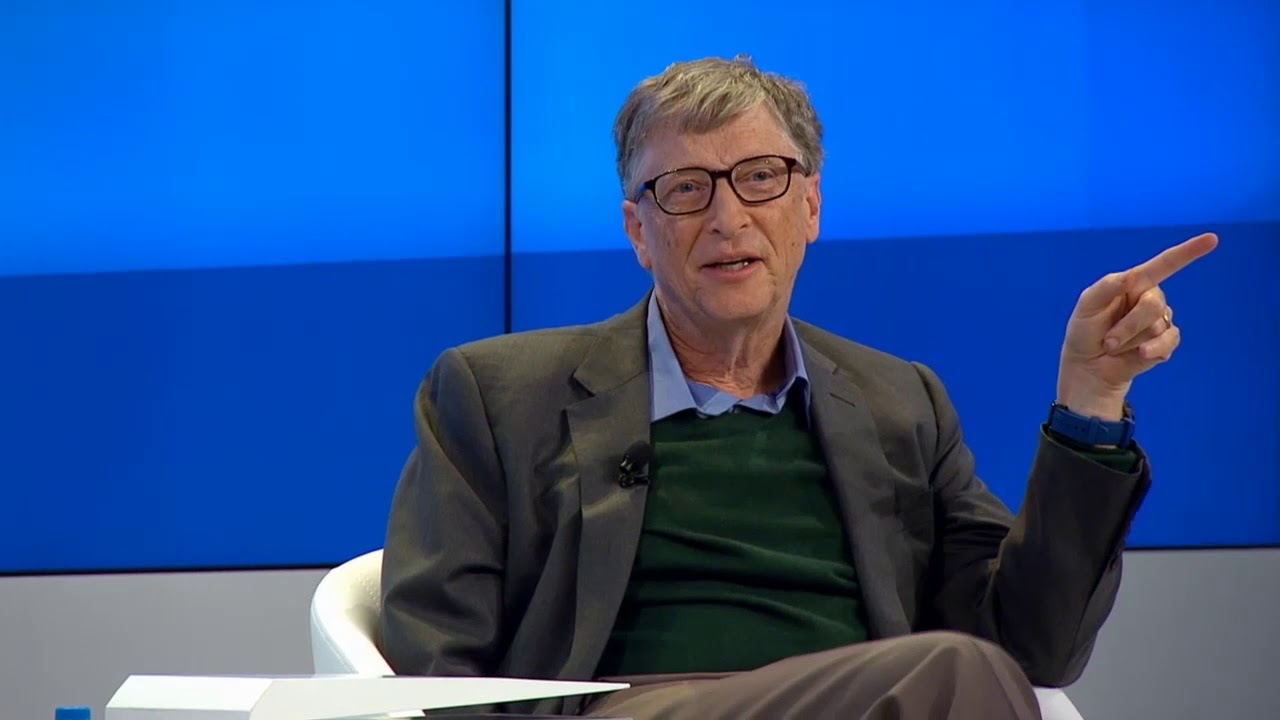Dr. David Walcott engages with Bill Gates in Davos 2018 - YouTube