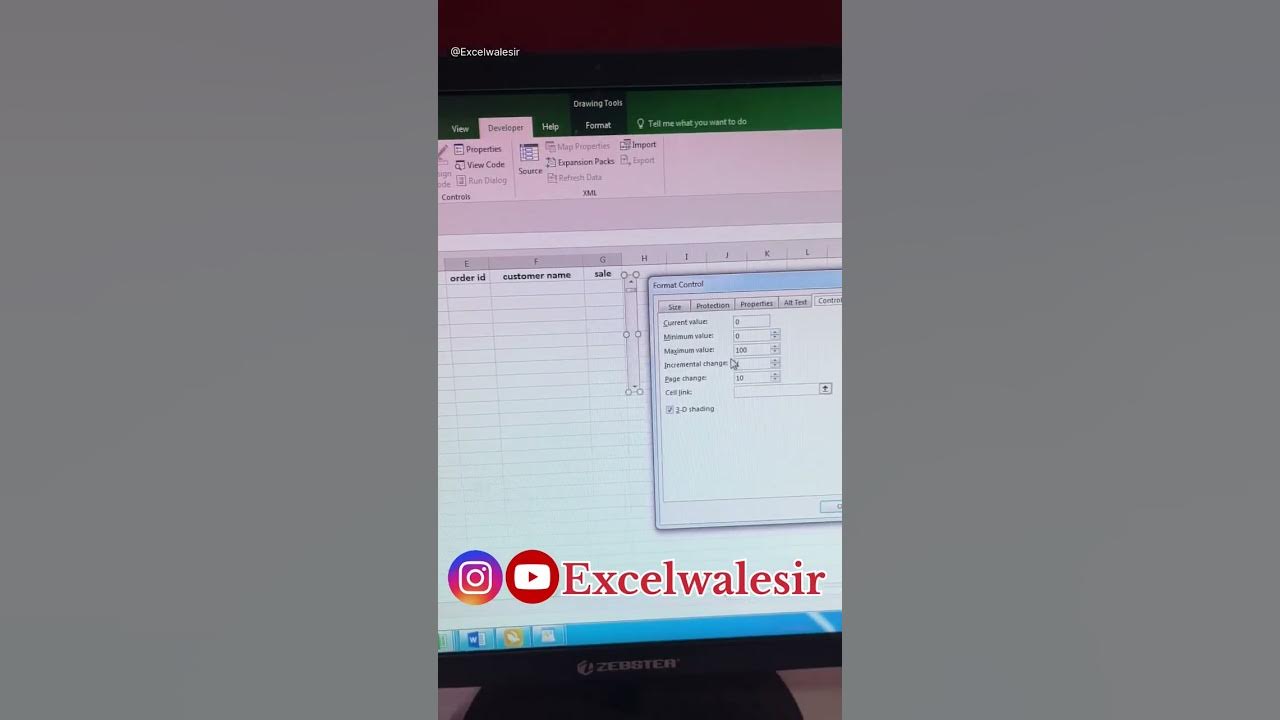 Dynamic Data with Scroll Bar! #excelwalesir #exceltricks #excel #shortvideo #exceltraining #yt ...