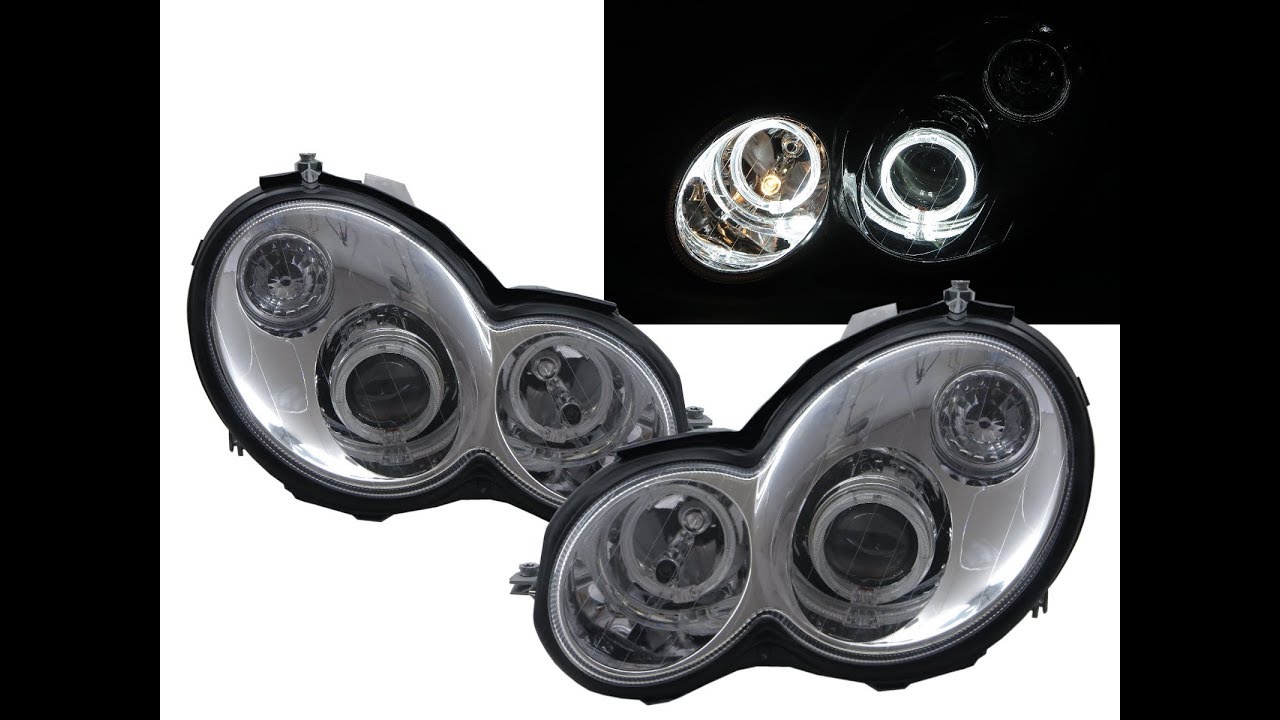 CrazyTheGod C-CLASS W203/CL203 01-08 Coupe Guide LED Halo Projector ...