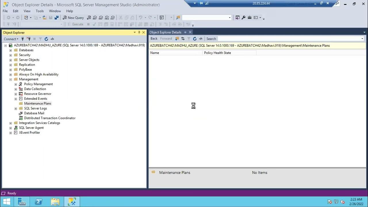 Sql DBA Batch 42 Class 69 Maintenance Plans - YouTube