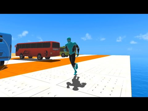 BUS STUNT CHALLENGE SUPER MEGA RAMP - YouTube