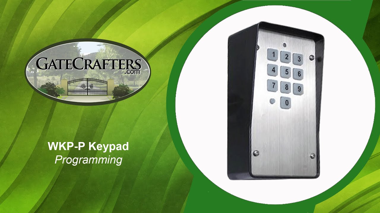 How To Program WKP-P Keypad for Driveway Gate Openers - YouTube