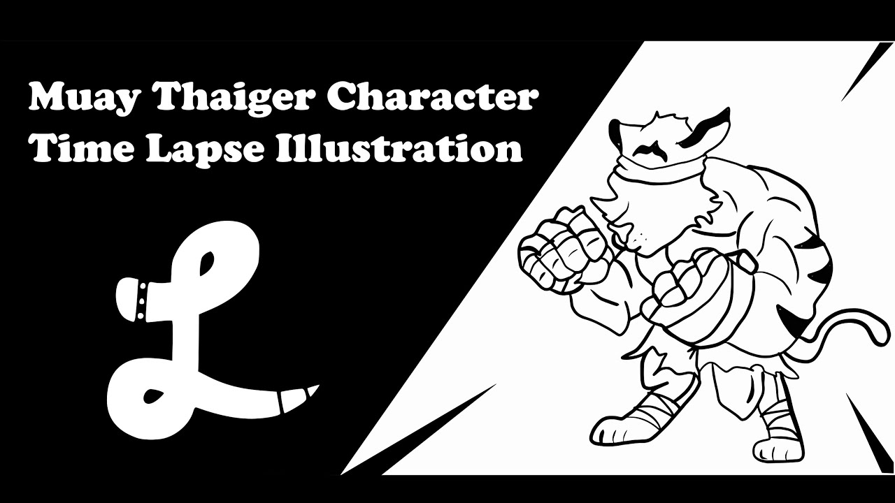 Character Illustration | Muay Thaiger Time Lapse - YouTube