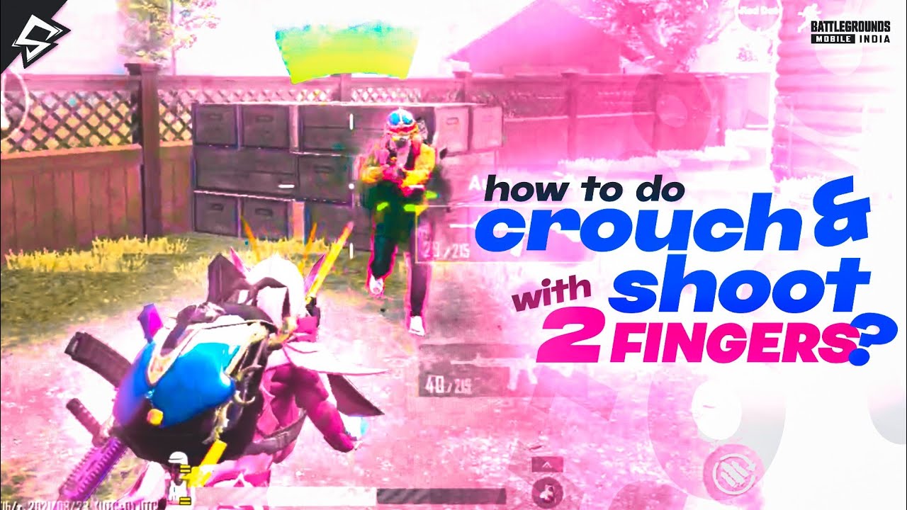 How To Do Crouch And Shoot With Two Finger In BGMI | 2 Thumb Crouch ...