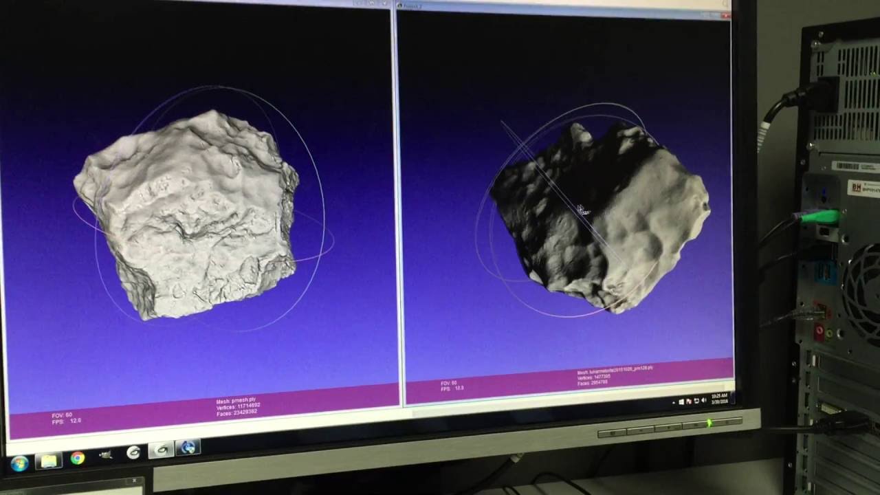 Northwest Africa 5000 (NWA 5000) Lunar Meteorite 3-D - YouTube