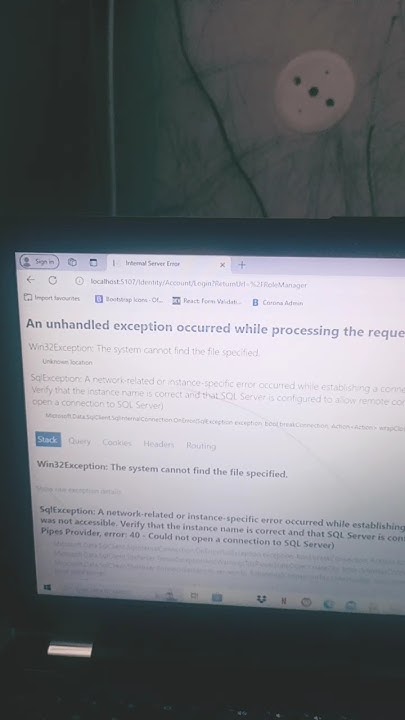 Win32exception the system cannot be find the file specified #sqlserver2022 #.netcore2022 # ...