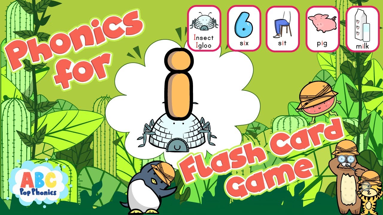 Short-I Phonics Flashcard Game - YouTube