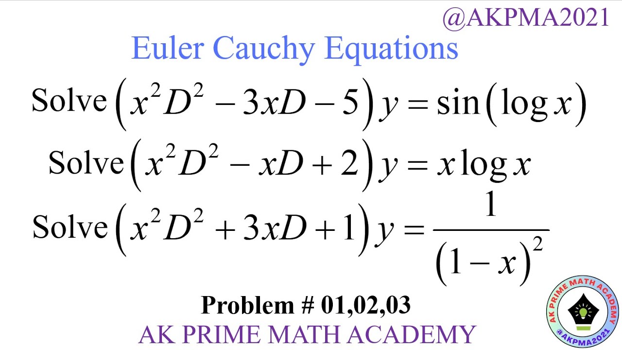 Euler Cauchy Equations #differentialequation # ...