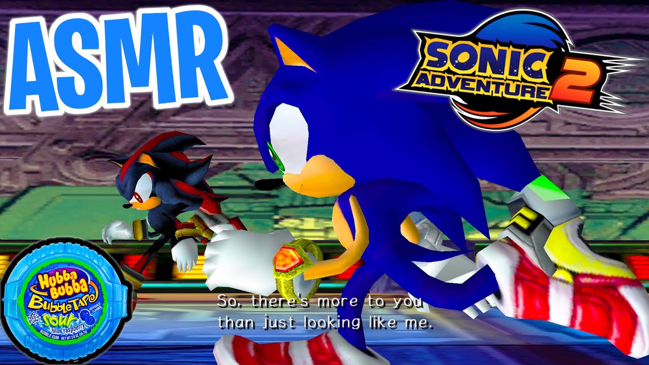 ASMR Gaming 😴 Sonic Adventure 2 Relaxing Gum Chewing 🎮🎧 Controller ...