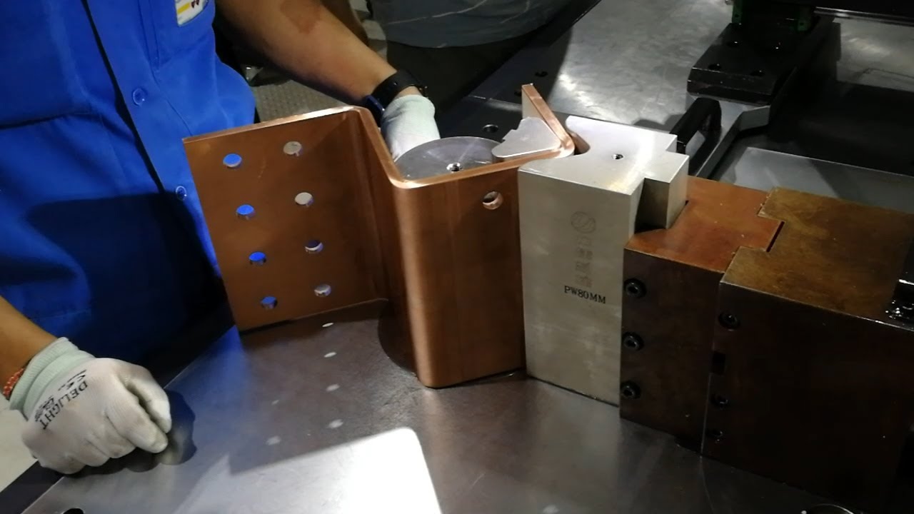 Copper busbar bending busbar bender machine Australia - YouTube