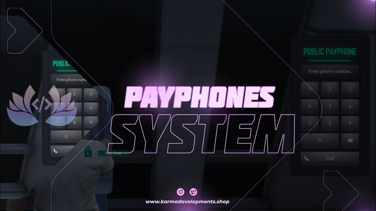 Fivem - Karma Developments Payphones System [QBCore/ESX/Standalone] - YouTube