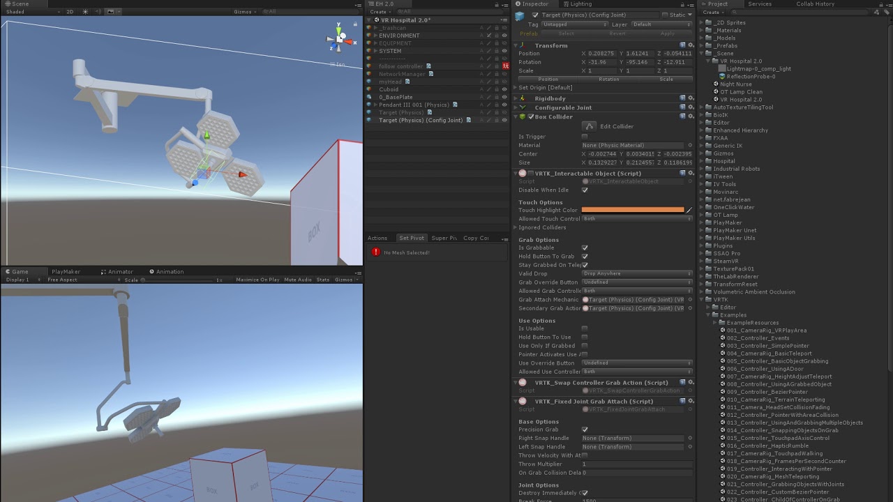 IK OT Lamp. Unity, Final IK, VRTK - YouTube