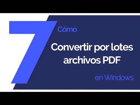 Cómo Convertir por lotes archivos PDF en Windows