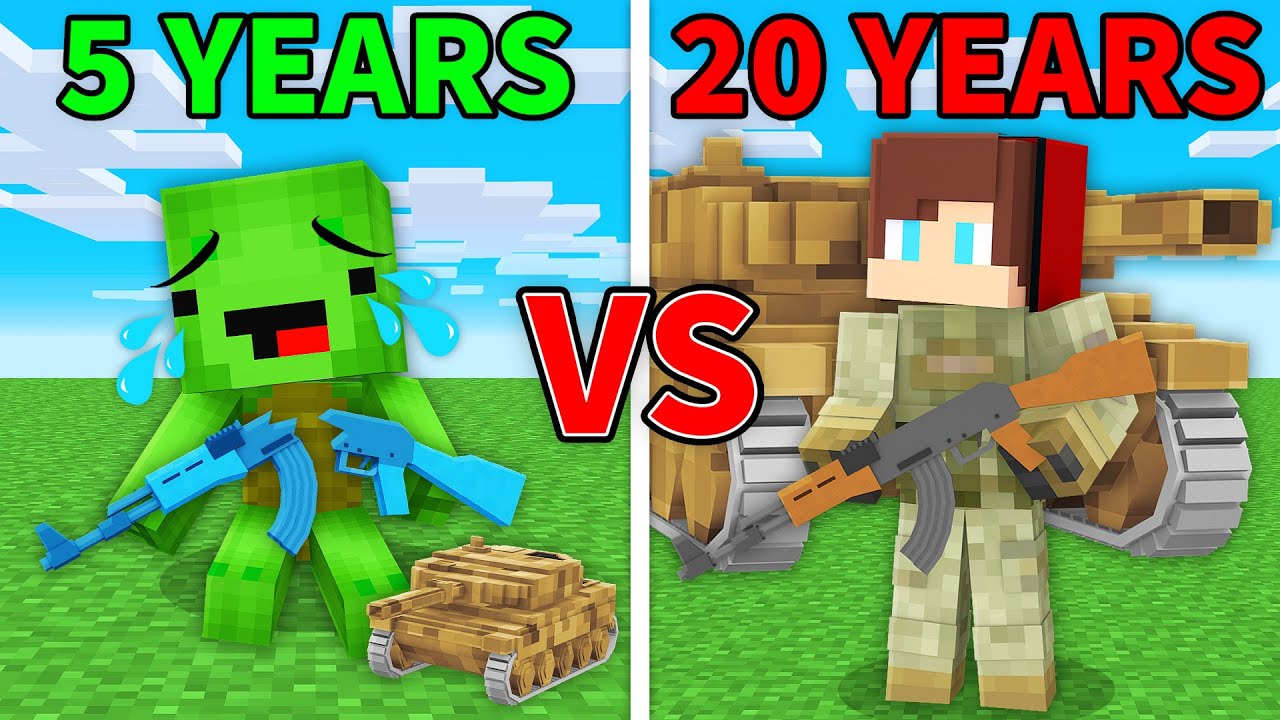 Baby Mikey MILITARY vs JJ MILITARY Survival Battle in Minecraft (Maizen) - YouTube