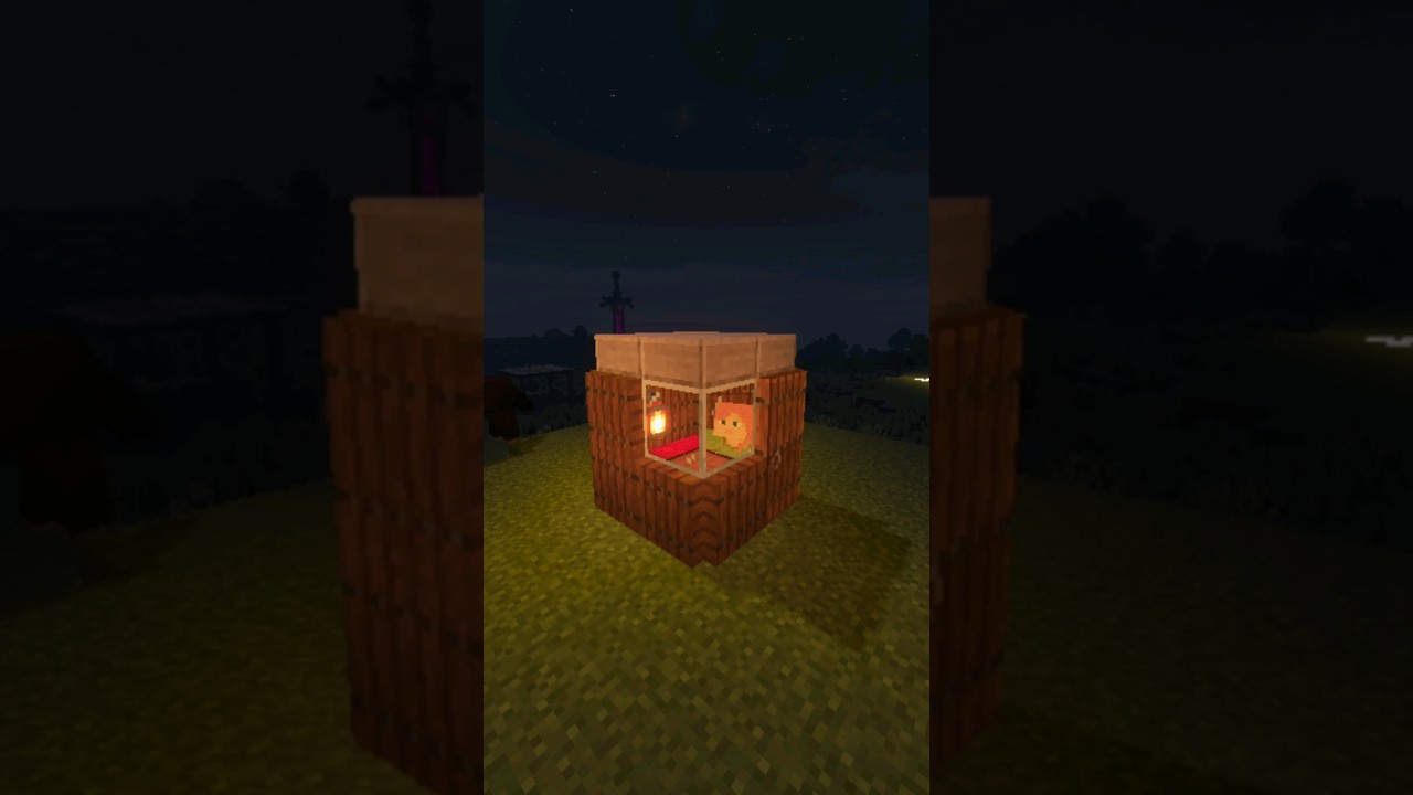 MINECRAFT MINI SURVIVAL HOUSE #shorts - YouTube