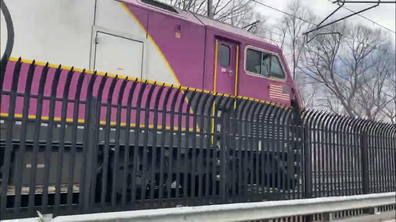 MBTA HSP46 2035 at Canton Junction with hornshow - YouTube