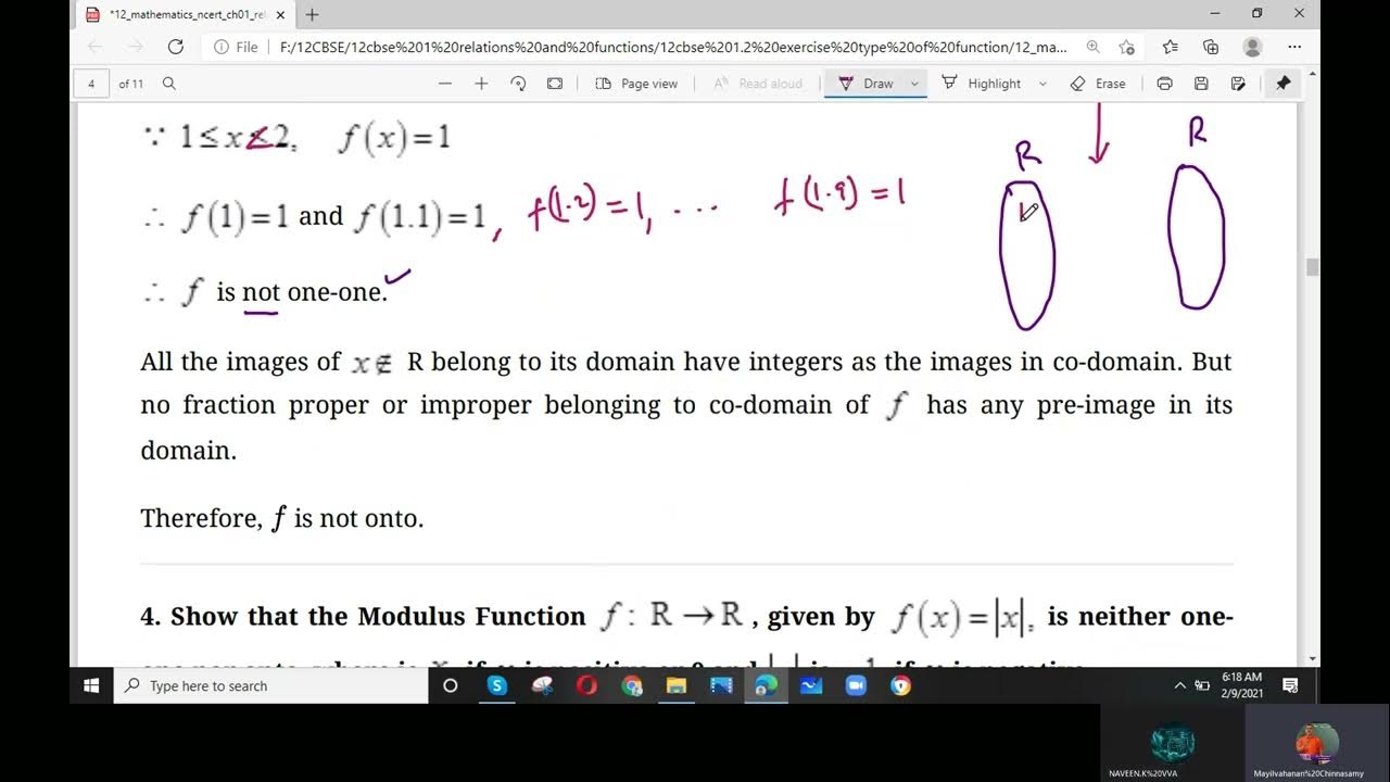 12cbse 1 2 exercise 3 greatest integer fun is neither one to one nor ...