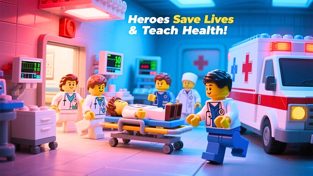 Epic LEGO Hospital 🚑 Heroes Save Lives & Teach Health! 🌟 - YouTube