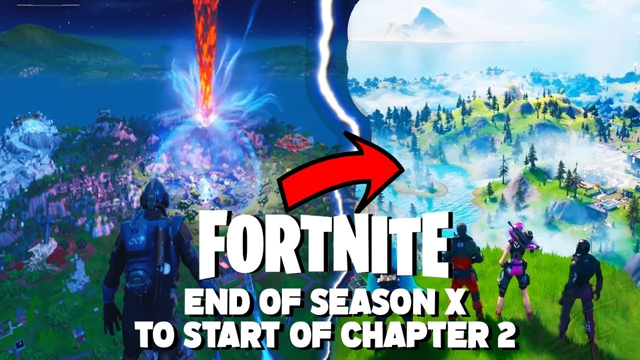 FORTNITE SEASON X END + FORTNITE CHAPTER 2 START! - YouTube