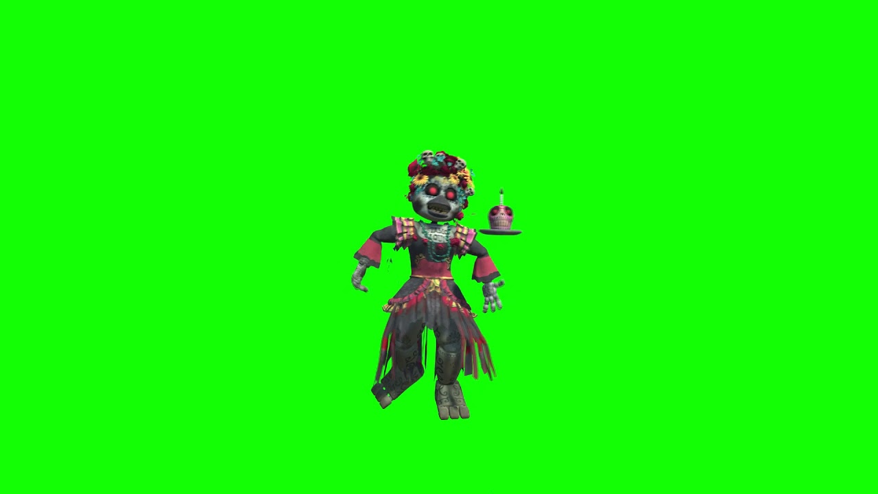 Animated Mexican Day Of The Dead Character Green Screen - YouTube