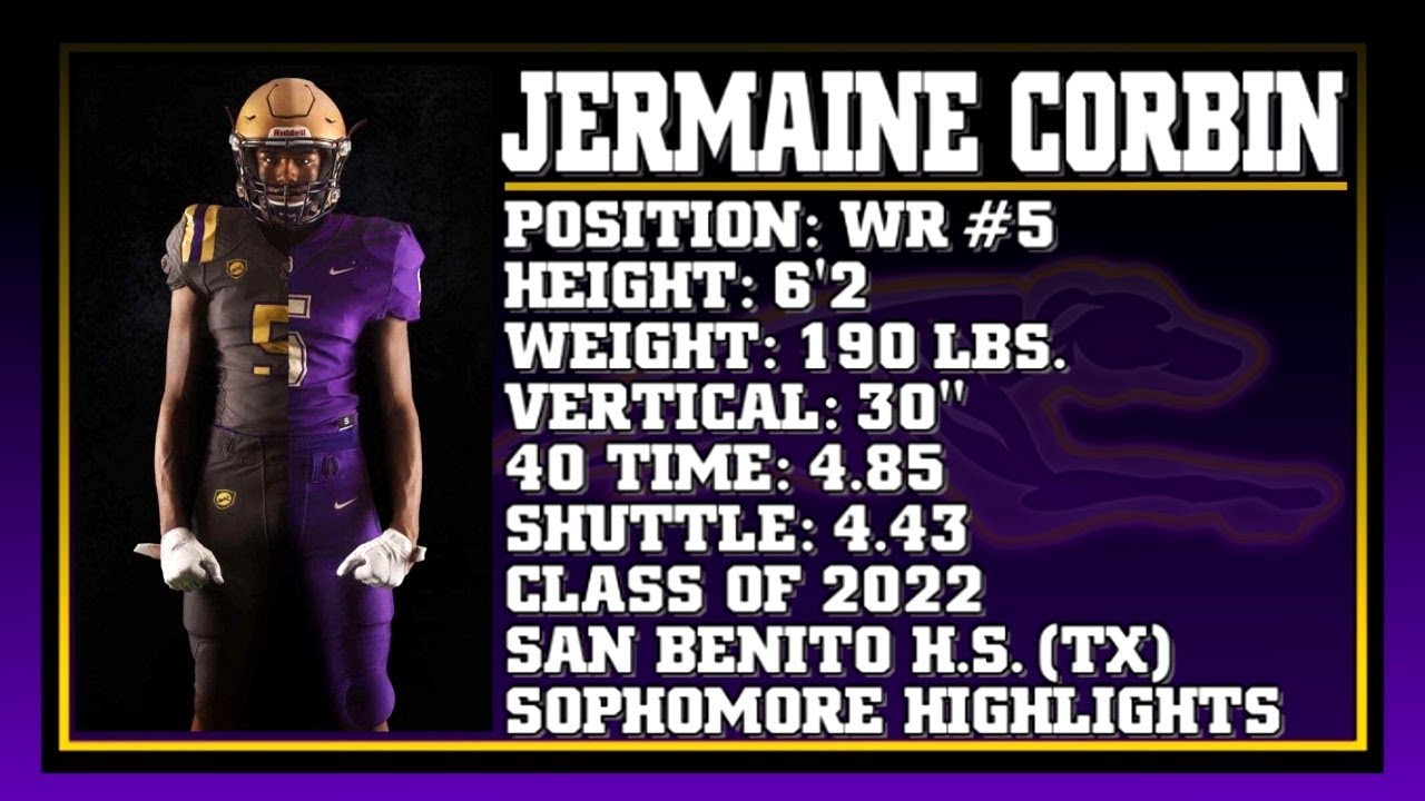 Jermaine Corbin [WR] Sophomore Highlights - YouTube