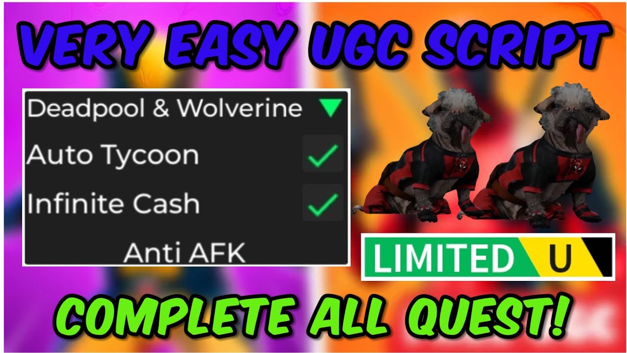 [FREE UGC] 2 Player Tycoon Deadpool & Wolverine Script Roblox - Auto ...