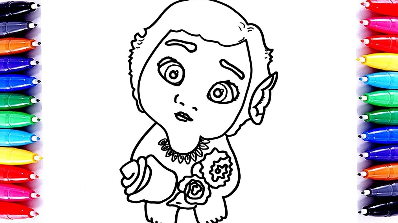 Coloring Pages Disney Moana Baby Moana Best Coloring Book Pages Fun ...