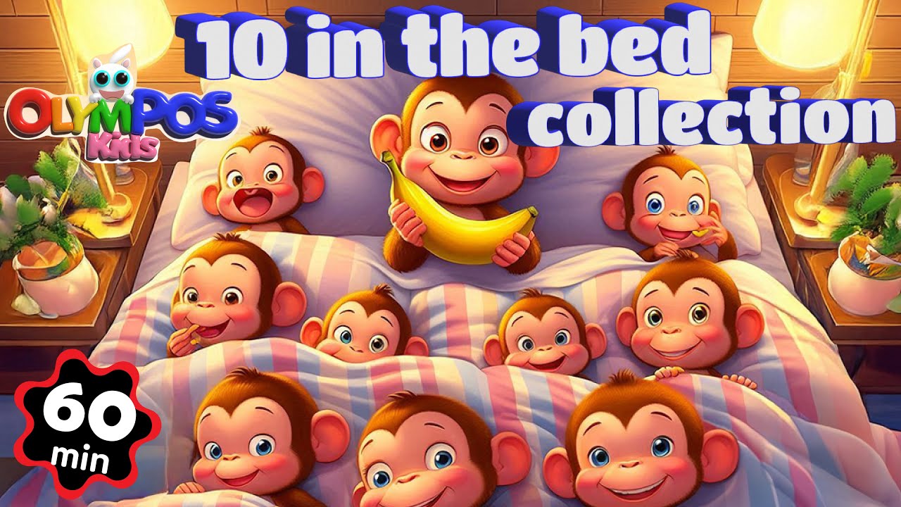 10 in the Bed & 5 Little Monkeys! 🐒 Top Kids Songs & Rhymes Compilation ...