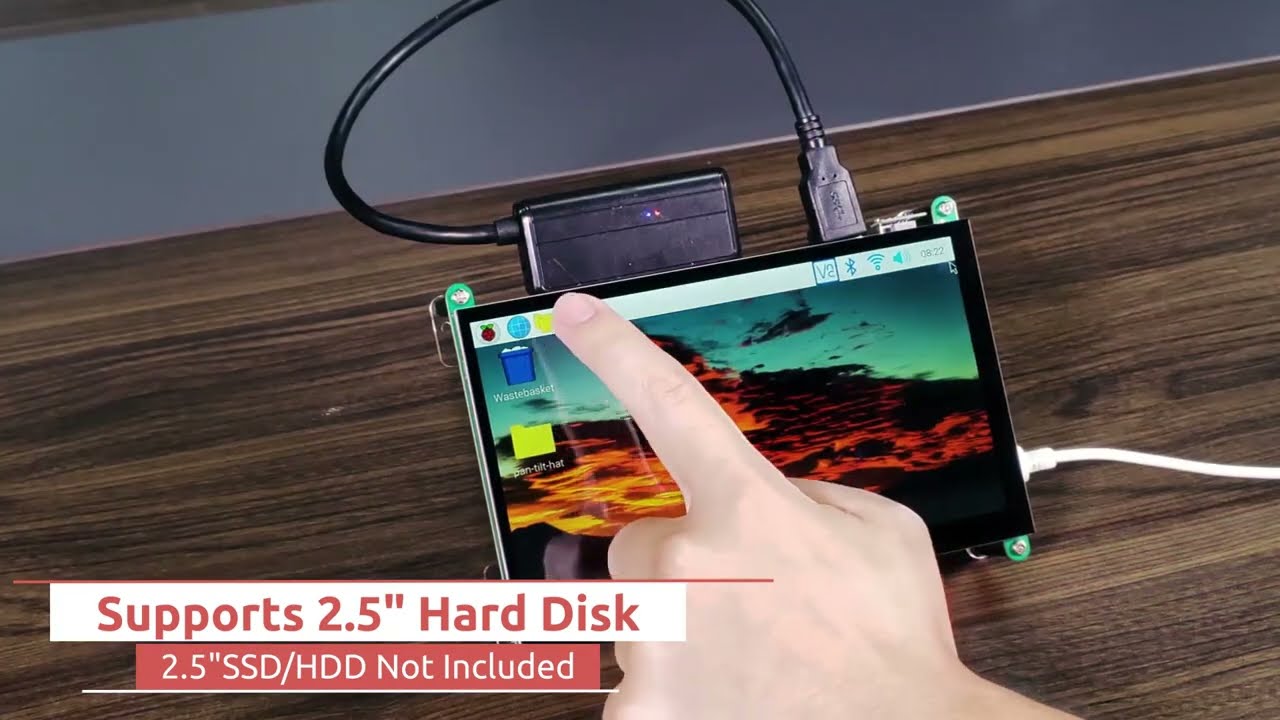 SunFounder Raspberry Pi Screen, 7 Inch Touchscreen 1024X600 IPS Display ...