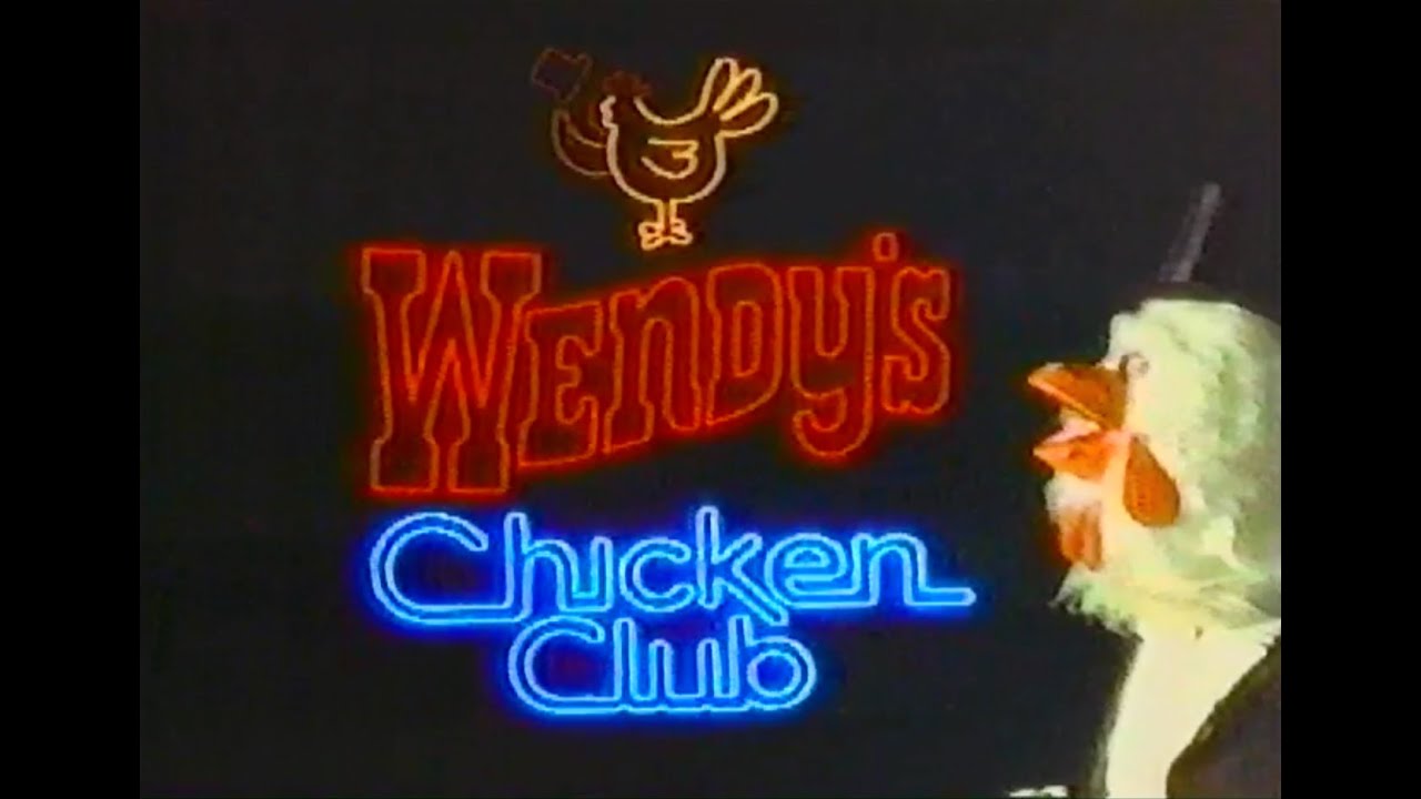 Wendy's Chicken Club 1986 Commercial "Not for Chickens it's for people ...