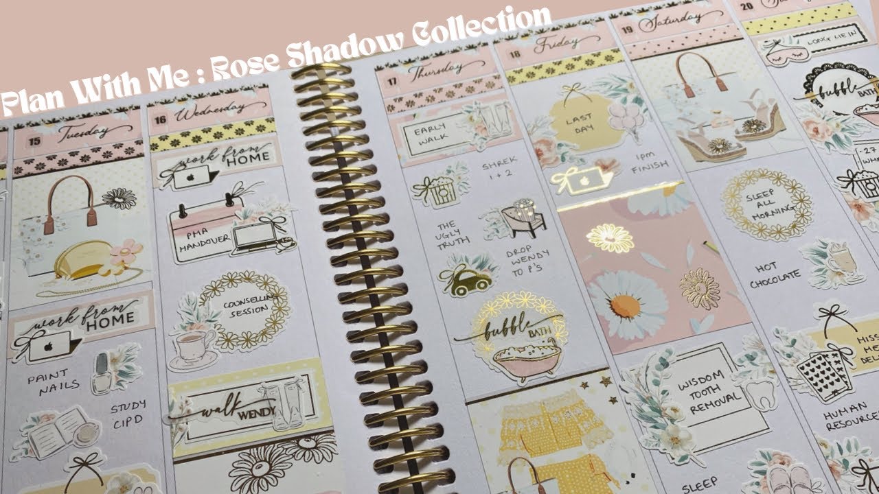 Plan With Me | Rose Shadow Collection - YouTube
