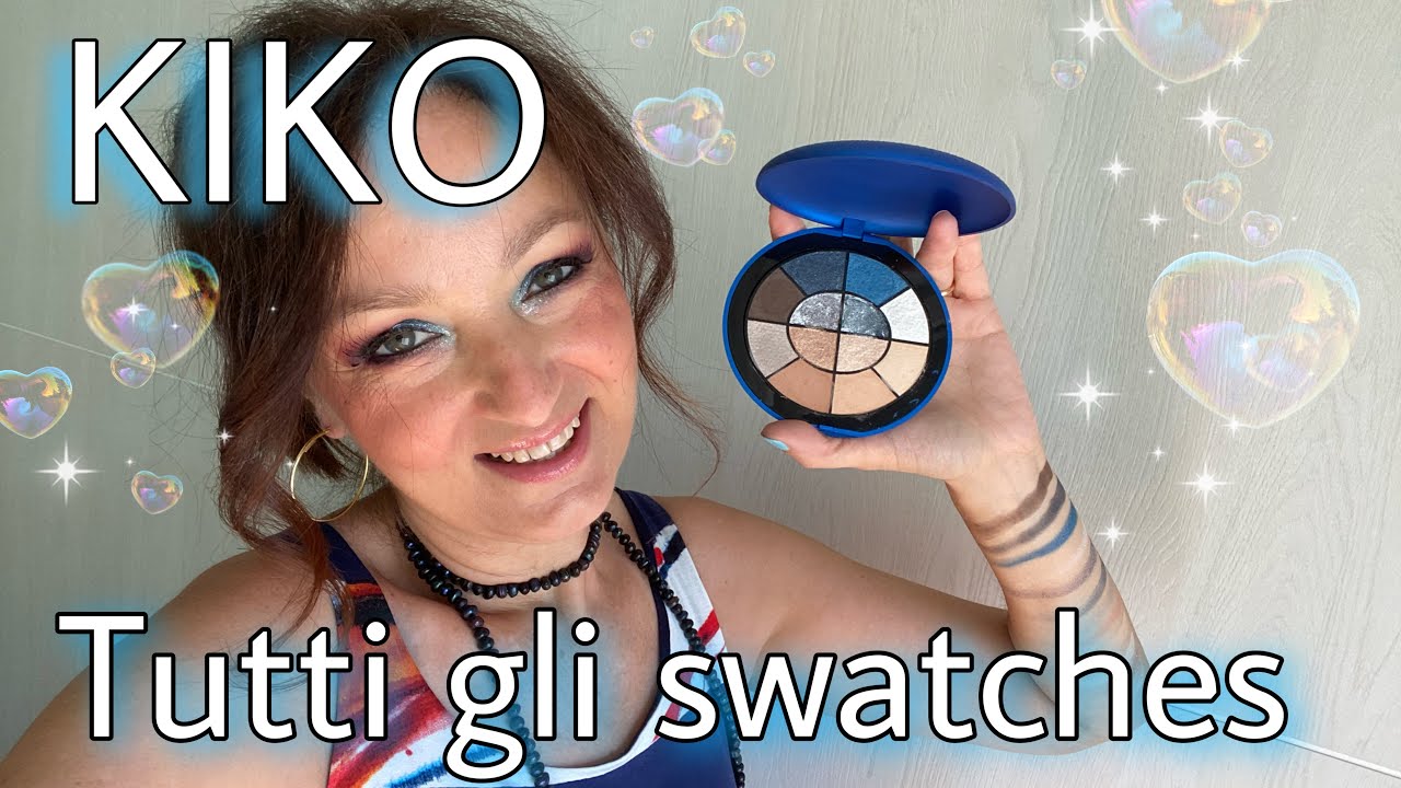 💙 NOVITÀ KIKO 💙 BLUE ME 💙 BLUE HEART maxi eyeshadow palette 01 SWATCHES ...