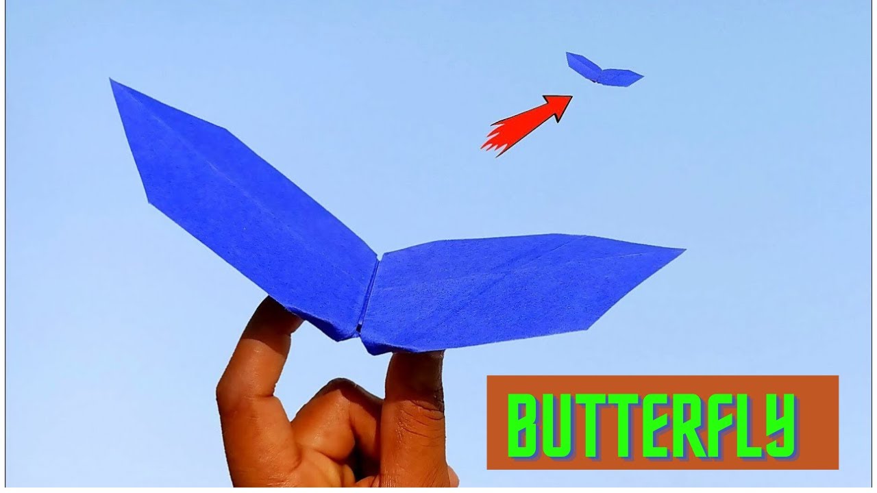 How to make paper flying butterfly, origami butterfly | fly, flapping ...