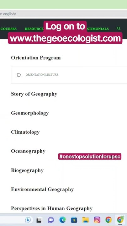 Best geography optional course- Geoecologist #shorts - YouTube