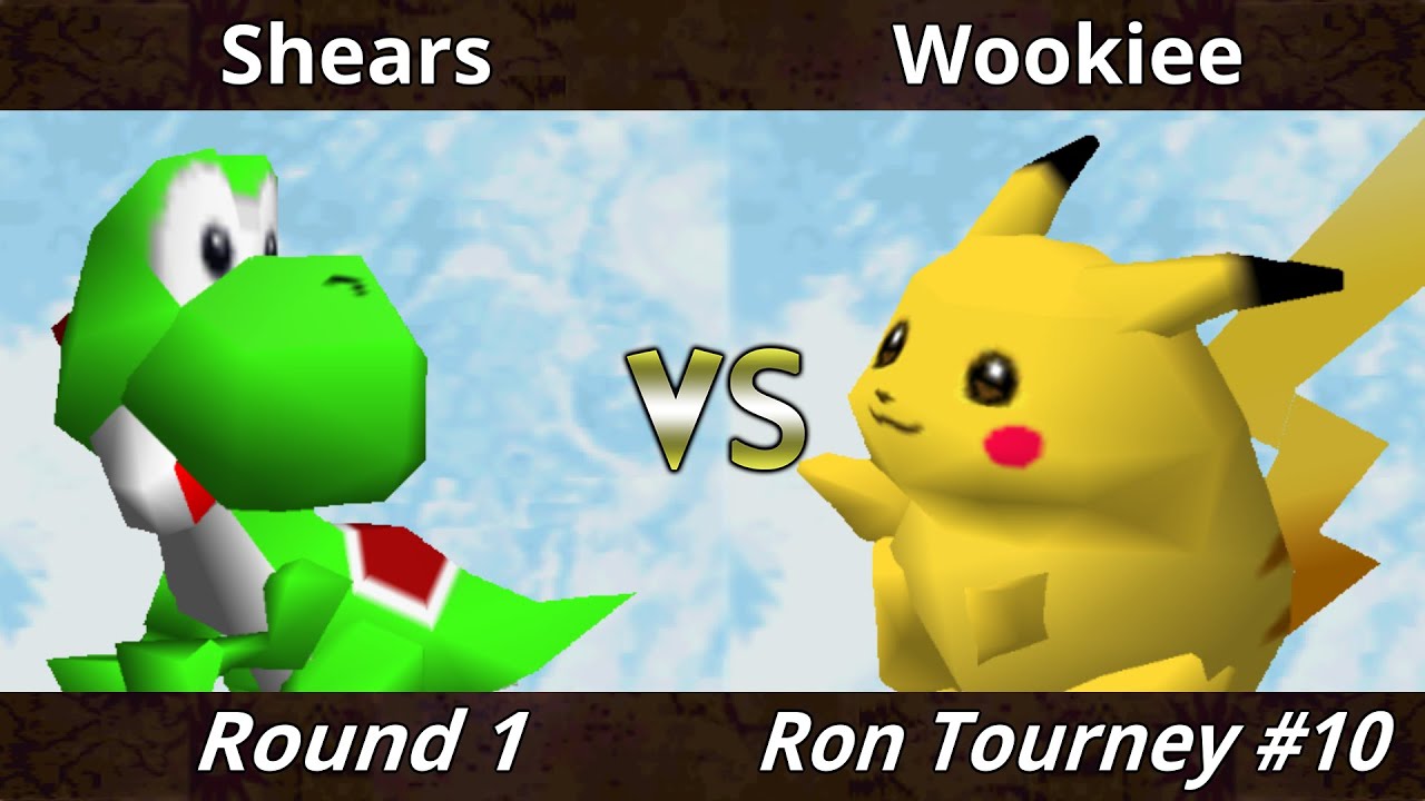 Ron Tourney 10 - Shears (Yoshi) Vs. Wookiee (Pikachu) SSB64 Super Smash ...
