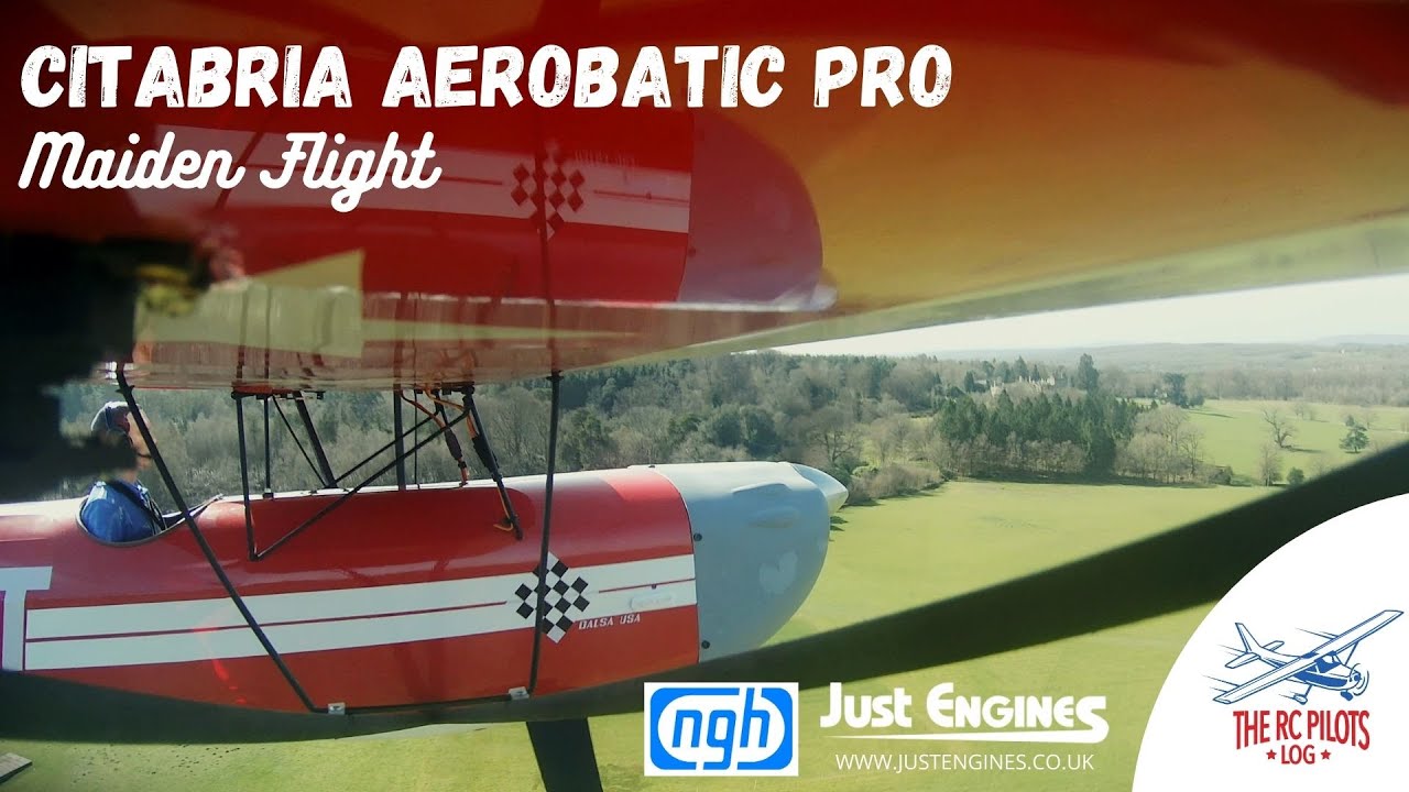 Balsa USA 1:4 Scale Citabria Aerobatic Pro maiden flight! A 10 month ...