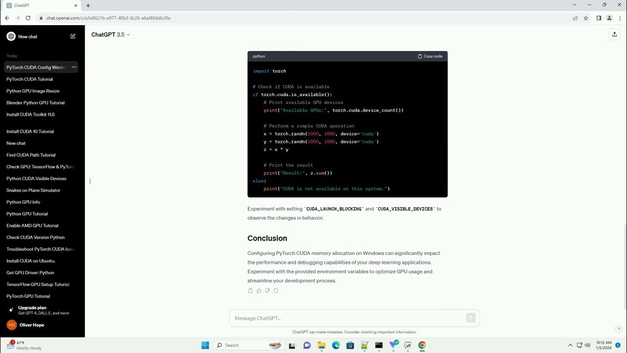 pytorch cuda alloc conf windows - YouTube