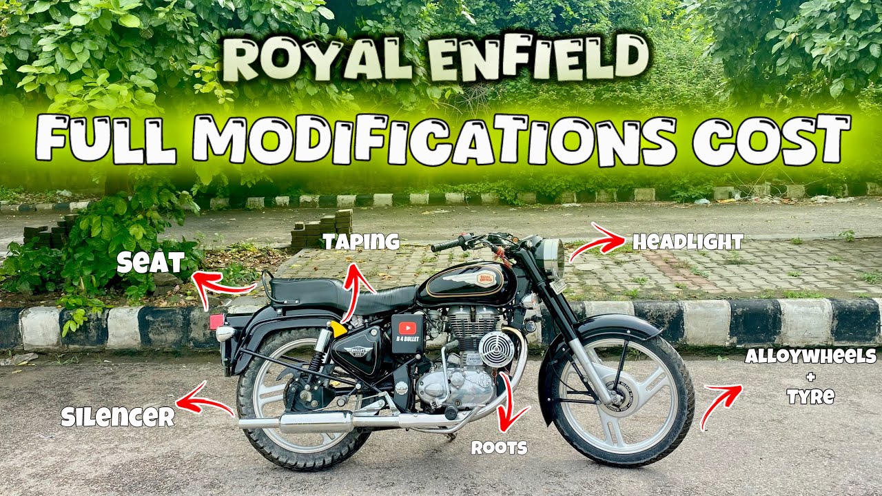 Royalenfield Standard Full Modified | Bullet 350 Modifications Cost ...