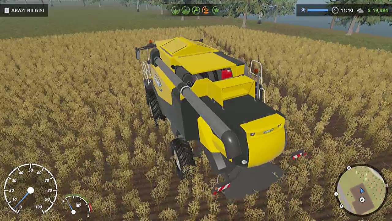 Yellow giant tractor game - farm games - YouTube