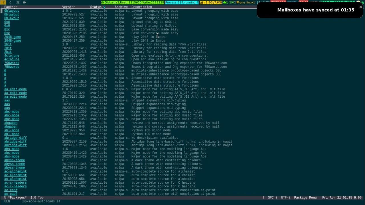 Emacs Package Update Become Smooth 2023_04_21_01:28:39 - YouTube