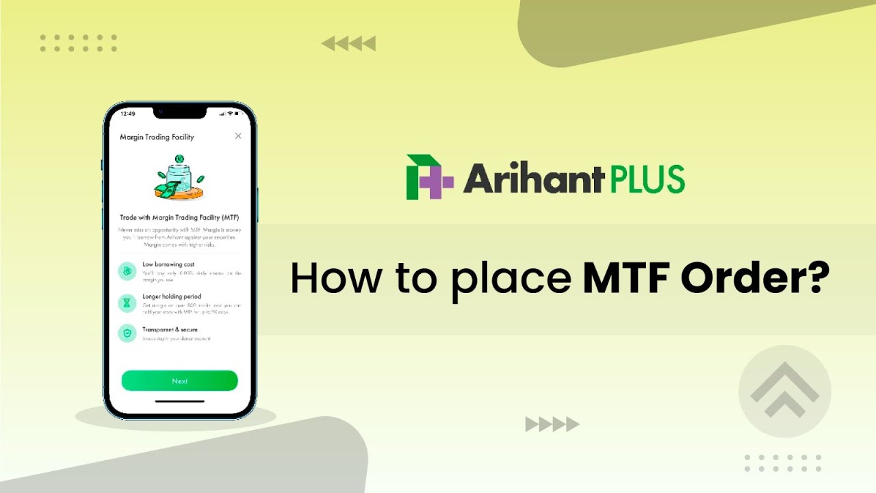 How to place MTF order on ArihantPlus Mobile App? - YouTube