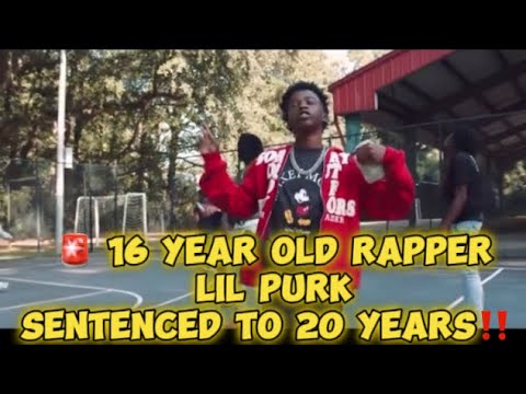 🚨 16 YEAR OLD RAPPER “LIL PURK” SENTENCED TO 20 YEARS ‼️ - YouTube