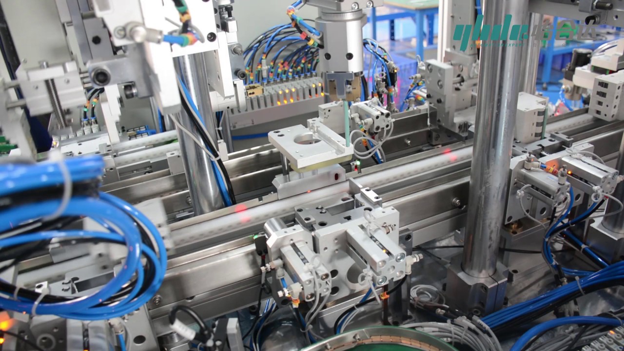 multi pole air switch assembly production line - YouTube