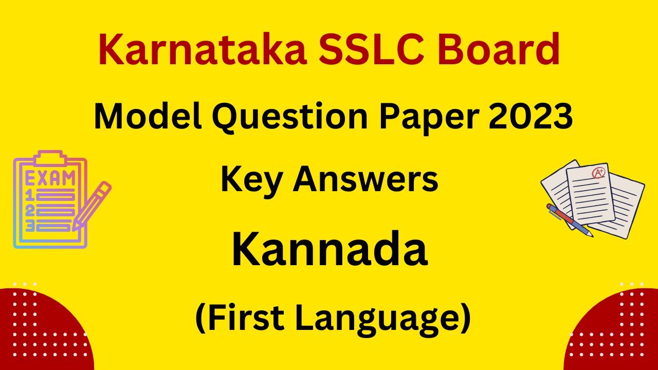 Karnataka SSLC Key Answers - Kannada (First Language) Model Question ...