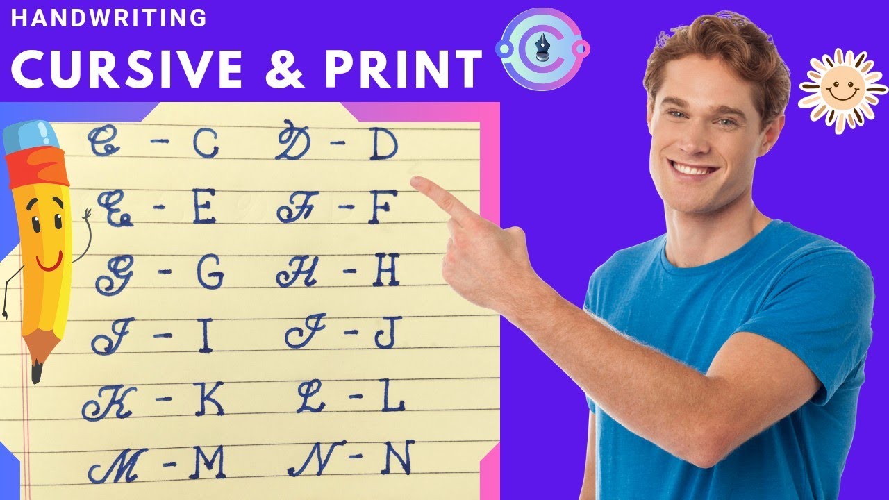 Cursive and Print Handwriting l Cursive Writing in English - YouTube